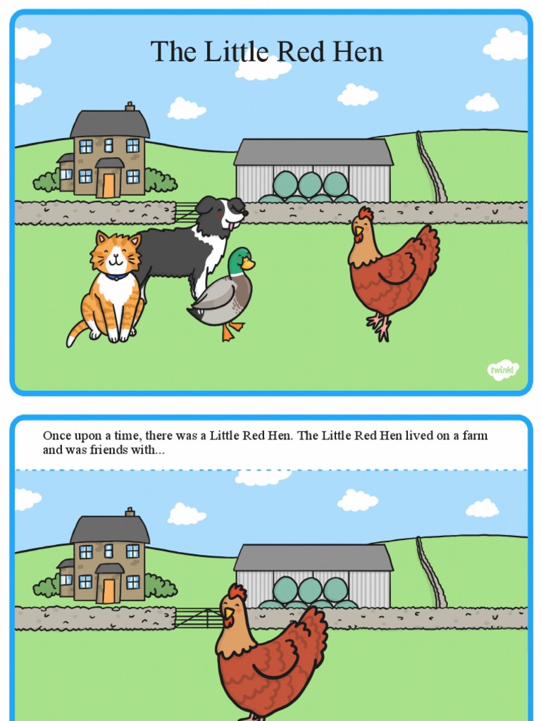 The Little Red Hen Story Powerpoint Ver 1 | PDF