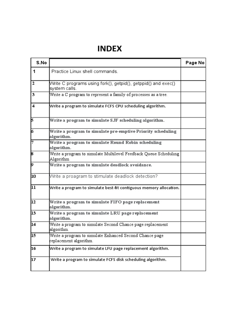 Os Practical File | PDF | Scheduling (Computing) | Concurrent Computing
