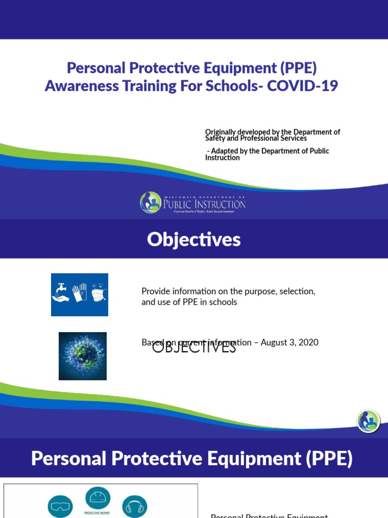 DPI PPE For Schools COVID Version | PDF | Personal Protective Equipment ...
