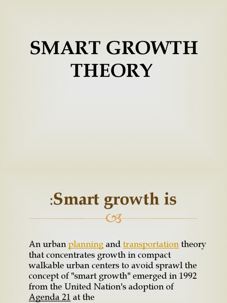 Smart Growth Theory | PDF | Urban Sprawl | Land Use
