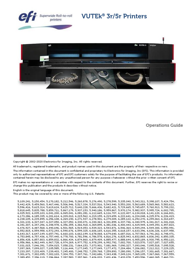 OMM-00145 VUTEk 3r-5r Operations Guide L | PDF | Printer (Computing) | Menu (Computing)
