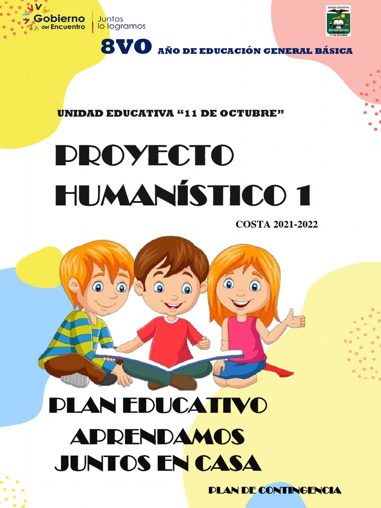Carátula Proyecto Humanístico 8vo EGB | PDF | Aprendizaje | Interculturalidad