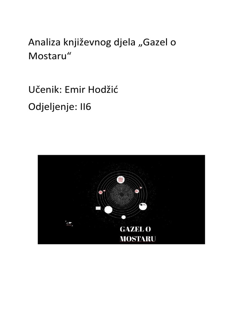 Gazel o Mostaru | PDF