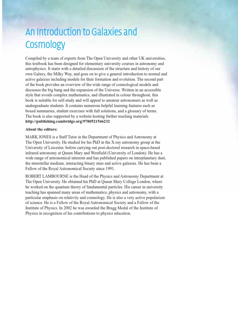 S282 An Introduction To Galaxies and Cosmology | PDF | Milky Way | Universe