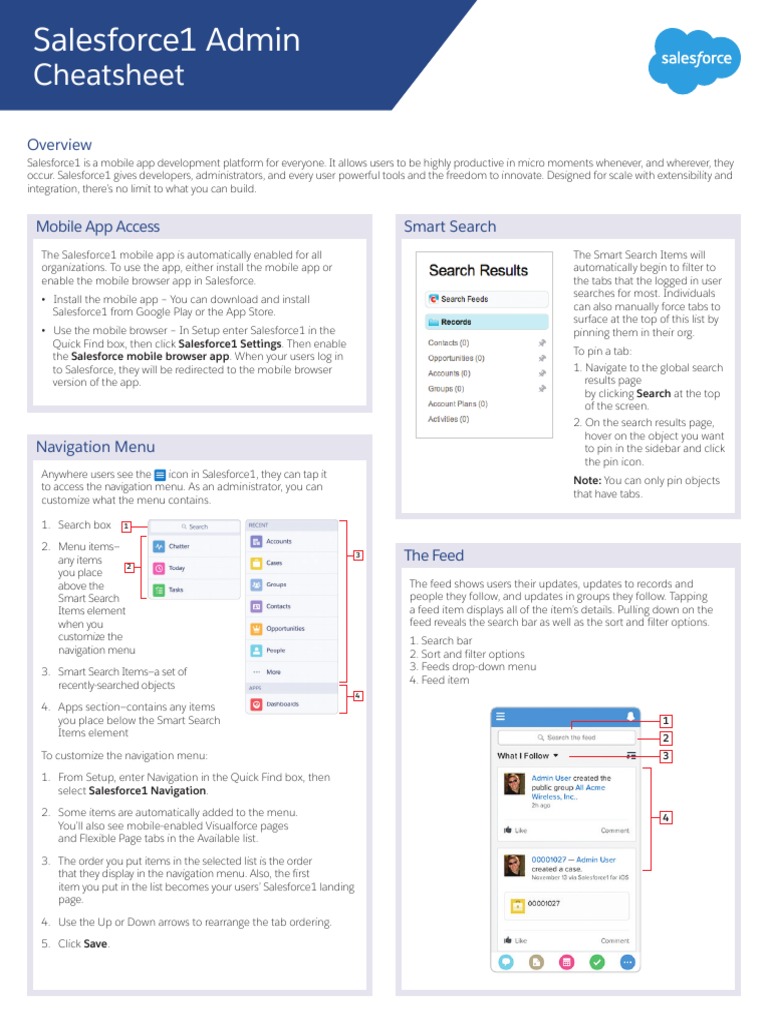 Optimizing The Salesforce1 Mobile Experience A Guide To Customizing Navigation Menus Page