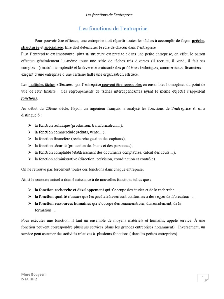 La Fonction Technique | PDF | Sociétés | Business