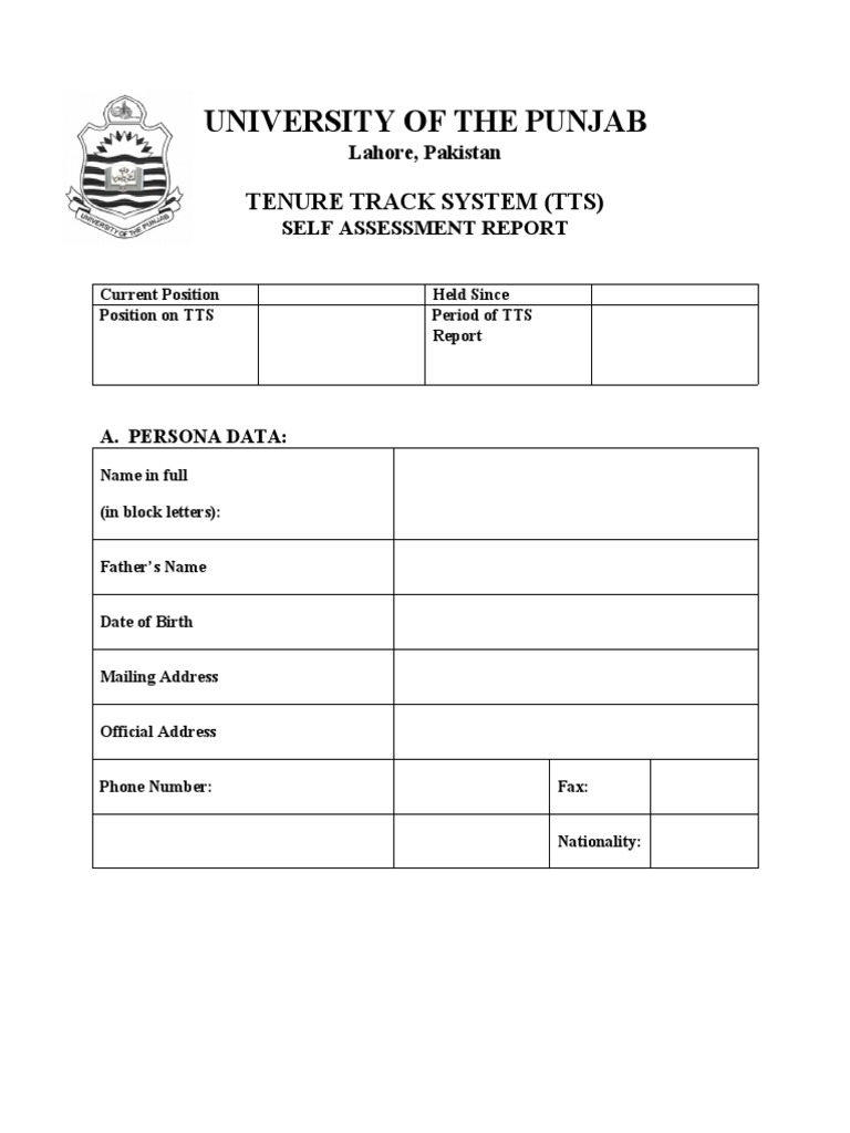 TTS Self Assessment Report | PDF | Thesis | Doctor Of Philosophy