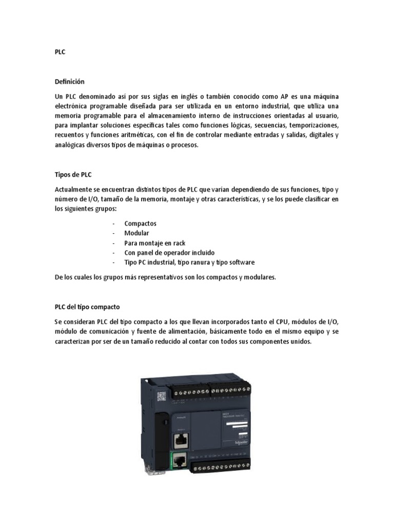 PLC | PDF | Controlador lógico programable | Edad de información