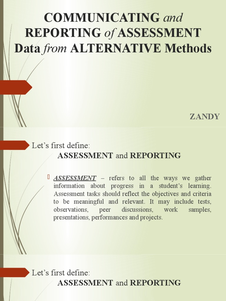 Communicating Assessment Data Effectively | PDF | Educational ...