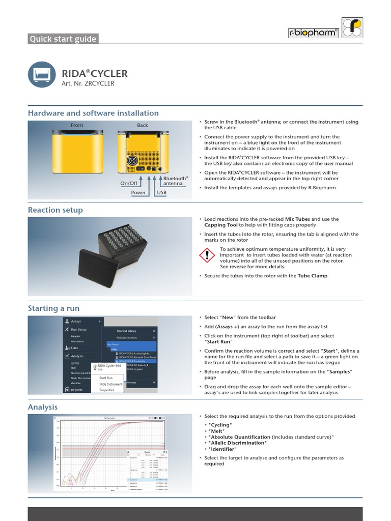 Access RIDA CYCLER Quick Start Guide BPZ en 01-2020 LoRes | PDF | Water ...