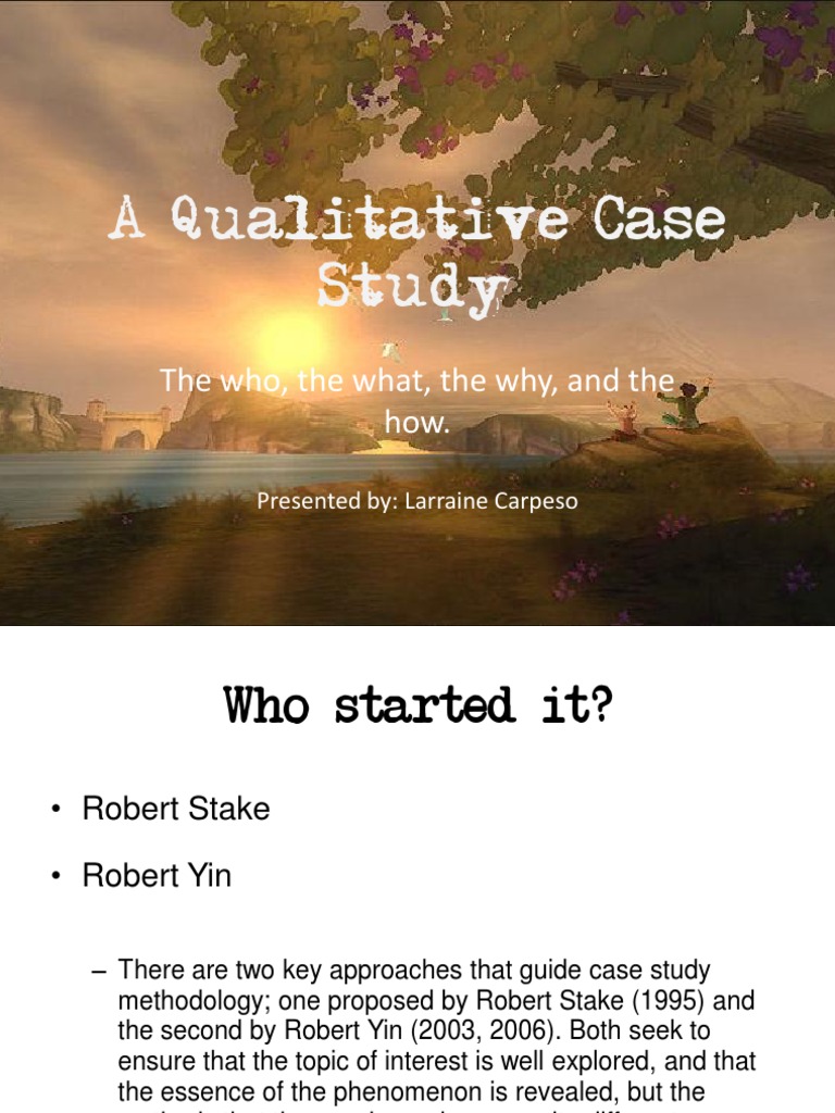 Qualitative Case Study Methodology Overview | PDF | Case Study ...