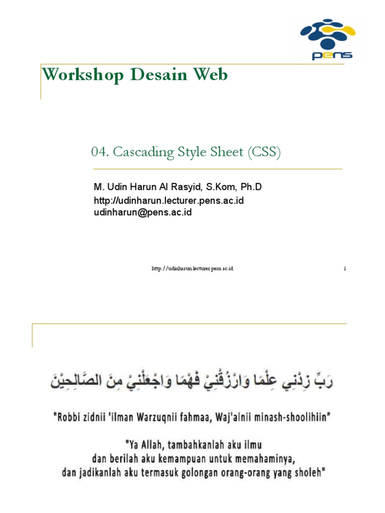 04 - CSS - Workshop Desain Web - 20200930 | PDF | Bootstrap (Front End Framework) | Cascading ...