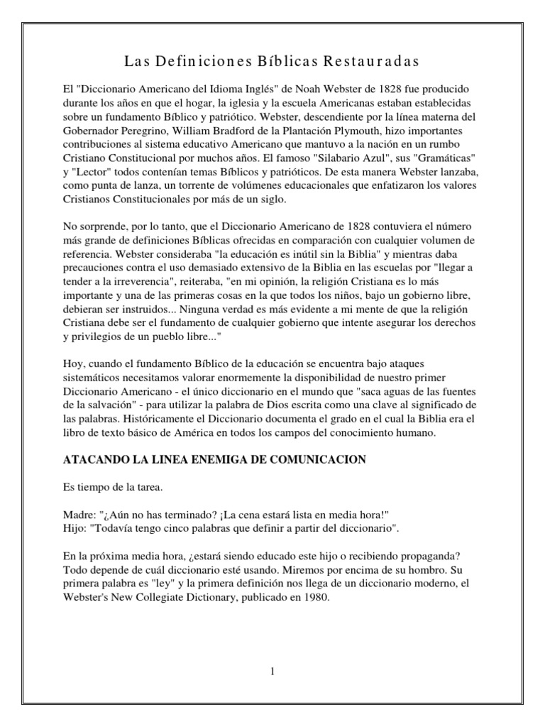 Def Bib Rest | PDF | Verdad | Biblia