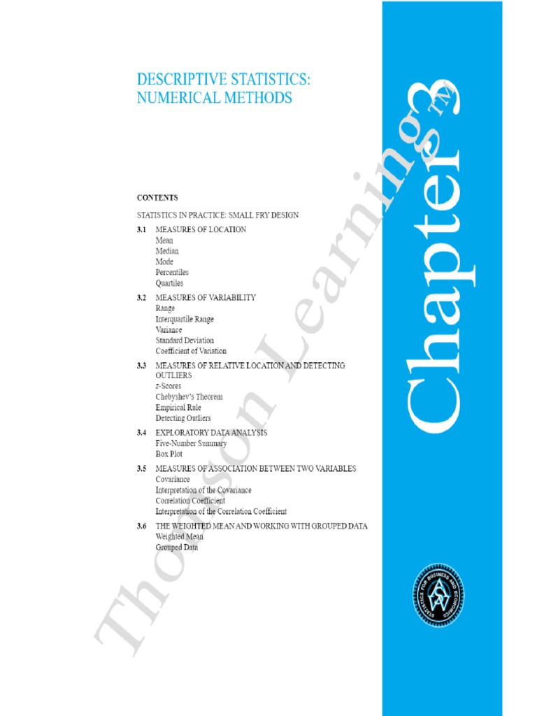 Descriptive Statistics - Numerical Methods 1 | PDF