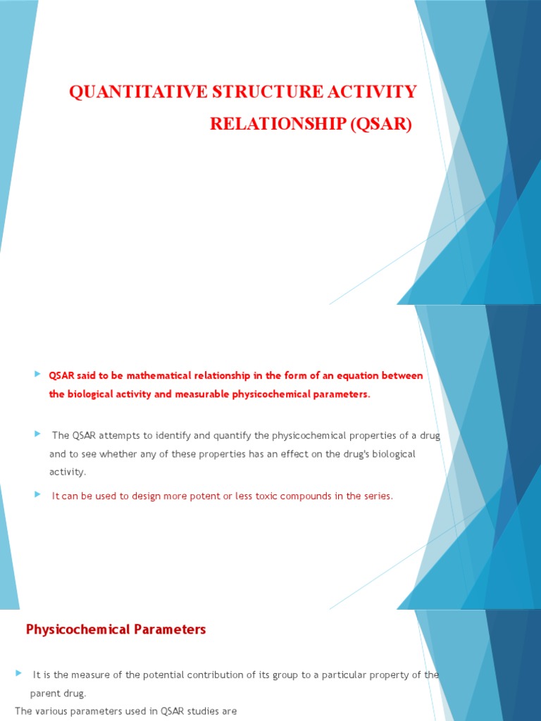 Quantitative Structure Activity Relationship (Qsar) | PDF ...