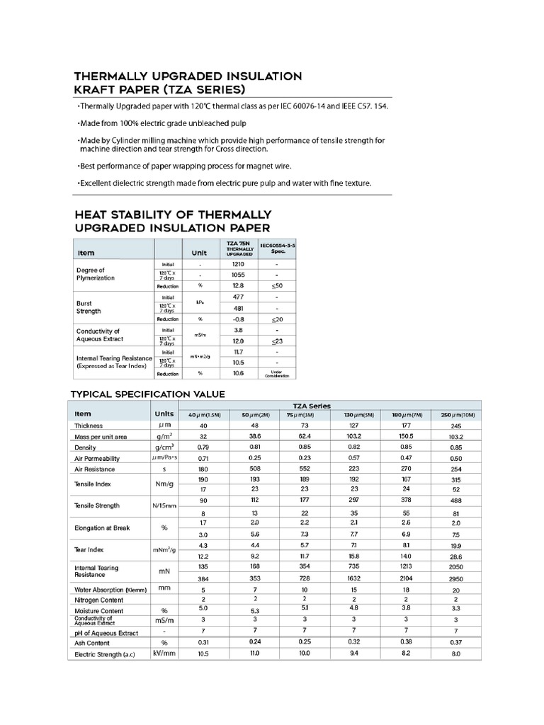 Thermally Upgraded Insulation Paper | PDF