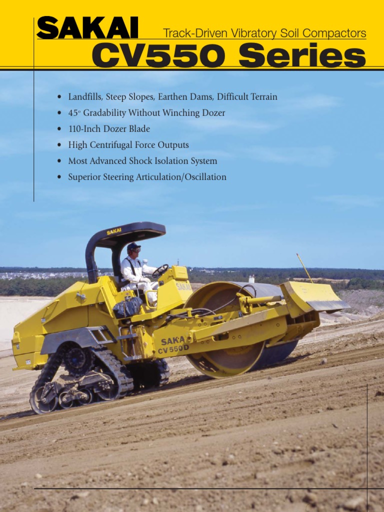 Sakai - CV550 - Series - Track-Driven Vibratory Soil Compactors | PDF ...