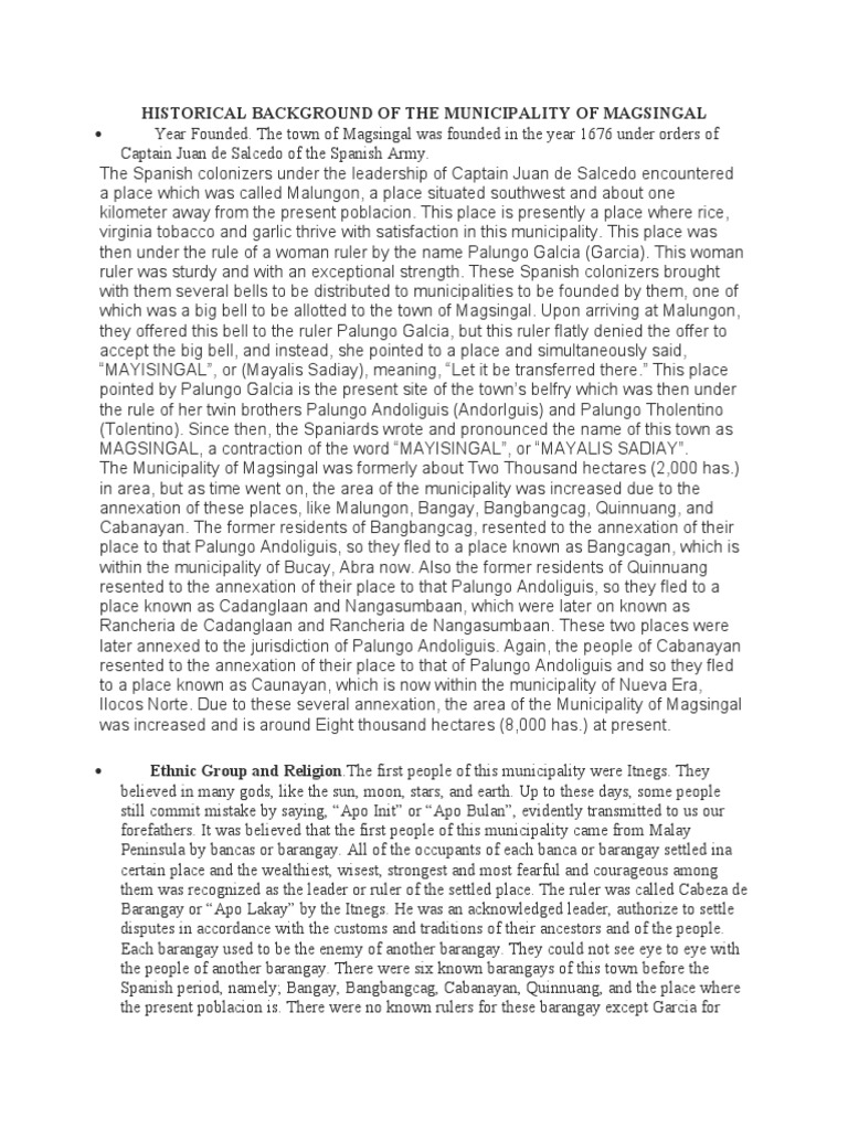 All About Magsingal and Its Barangays | PDF | Rain | Climate