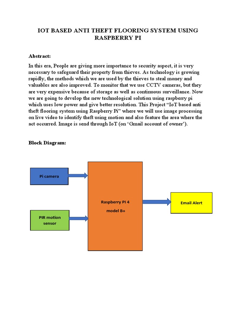 A+b Iot Based Anti Theft Flooring System Using Raspberry Pi | PDF