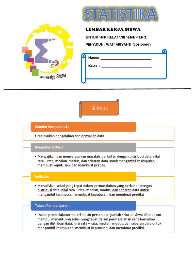 Mind Mapping Statistika Kelas 8 | PDF