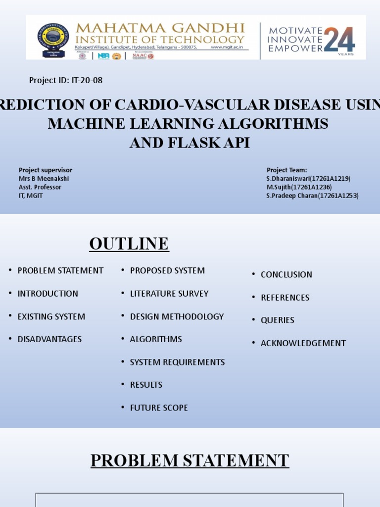Prediction of Cardio-Vascular Disease Using Machine Learning Algorithms ...