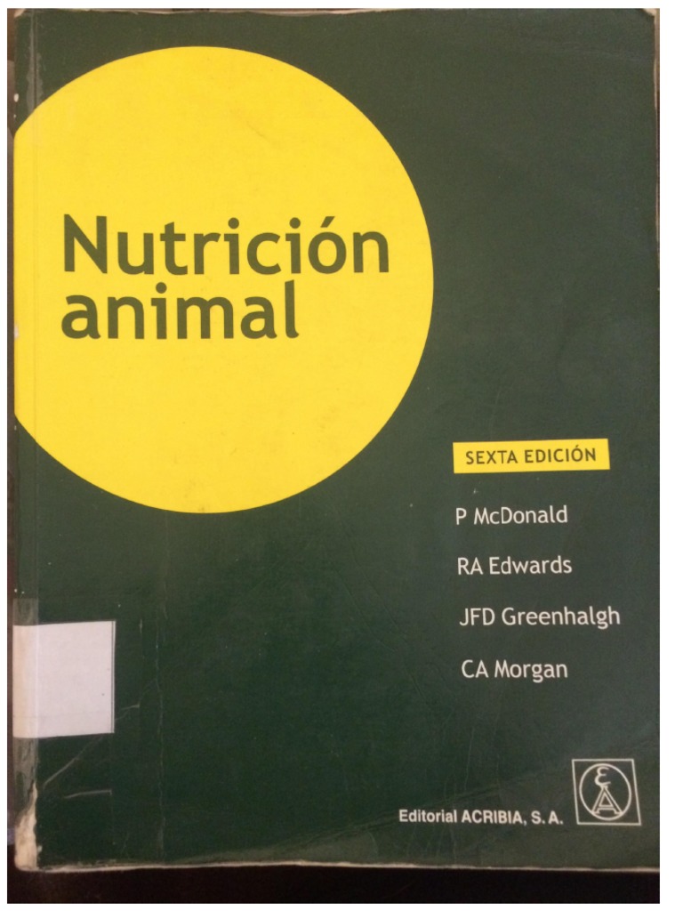 Nutricion Animal Sexta Edicion | PDF