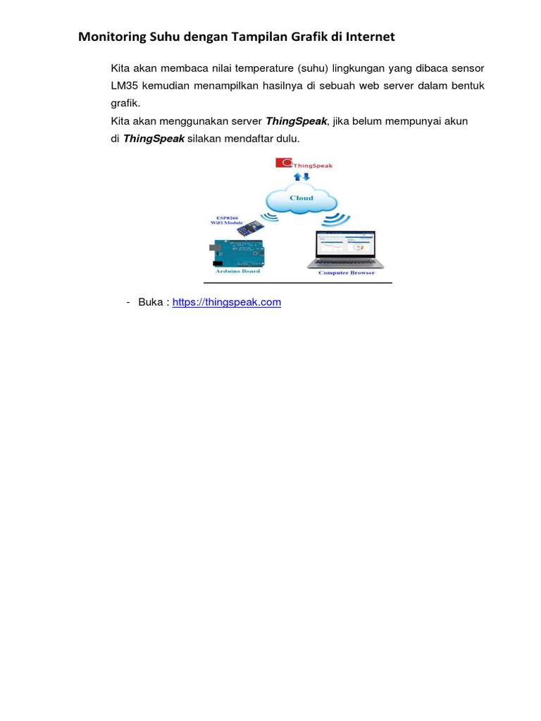Monitoring Suhu via ThingSpeak | PDF | Komputer