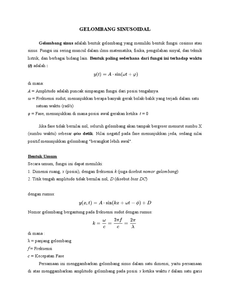 Beda Fase Dan Pergeseran Fase | PDF