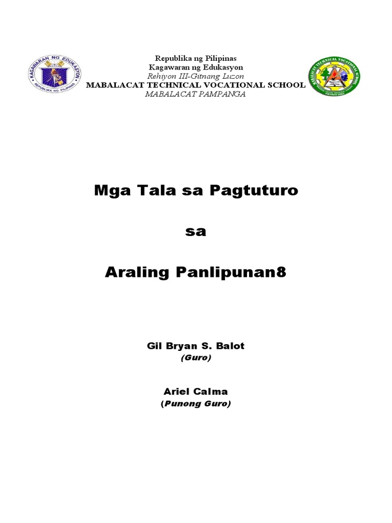 Lesson Plan 3rd Grading in AP Nov 04-06 | PDF