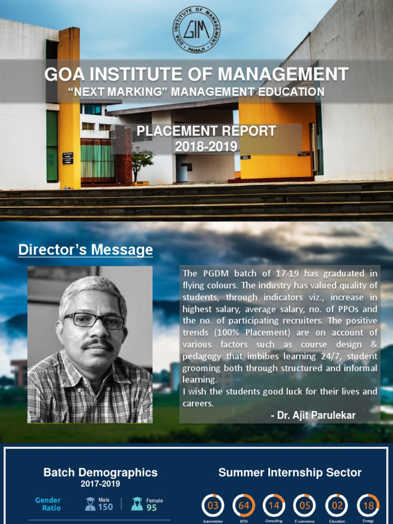 Goa Institute of Management: Placement Report 2018-2019 | PDF ...