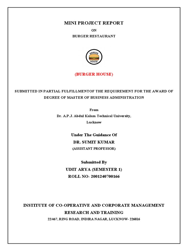 Burger House Business Plan Overview | PDF | Hamburgers | Swot Analysis