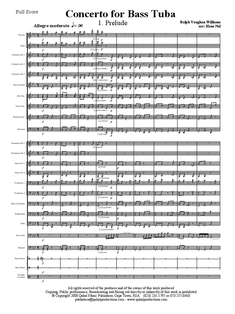 Tuba Concerto Vaughan Williams | PDF | Organologie | Hauteur (musique)