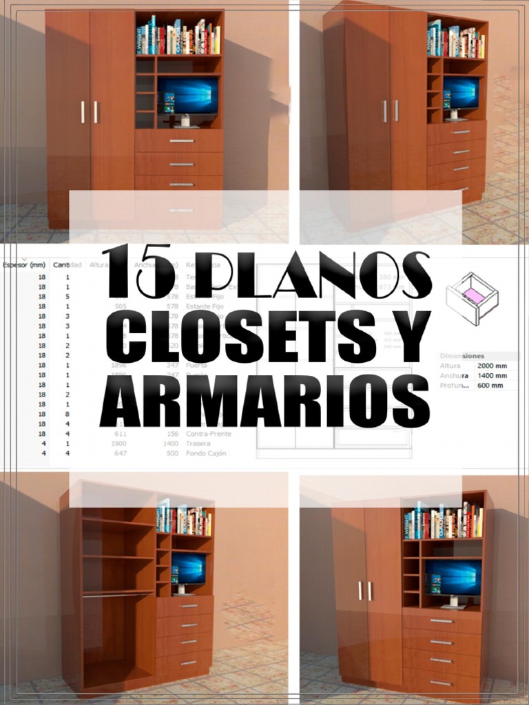 15 Planos de Closets y Armarios de Madera | PDF