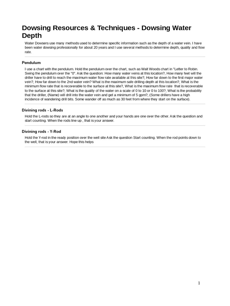 Water Dowsing Techniques Guide | PDF | Foreign Language Studies