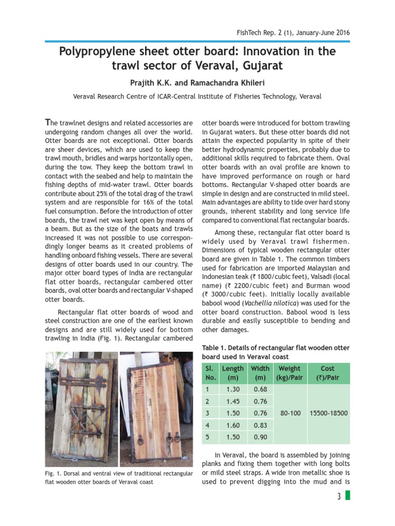 Veraval's PP Otter Board Innovation | PDF | Trawling | Fish And Humans