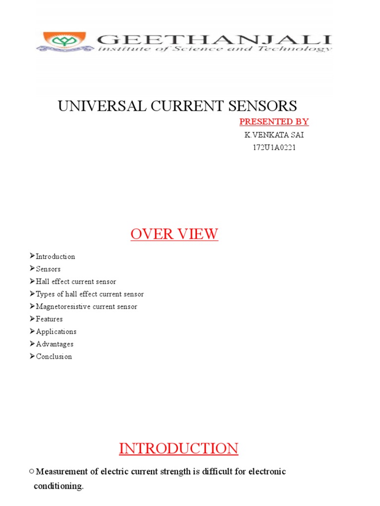 Universal Current Sensor Sai | PDF | Sensor | Electrical Components