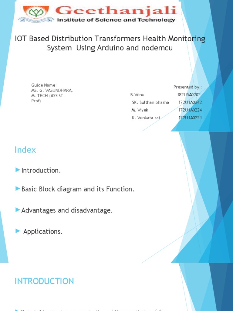 IOT Based Distribution Transformers Health Monitoring System Using ...