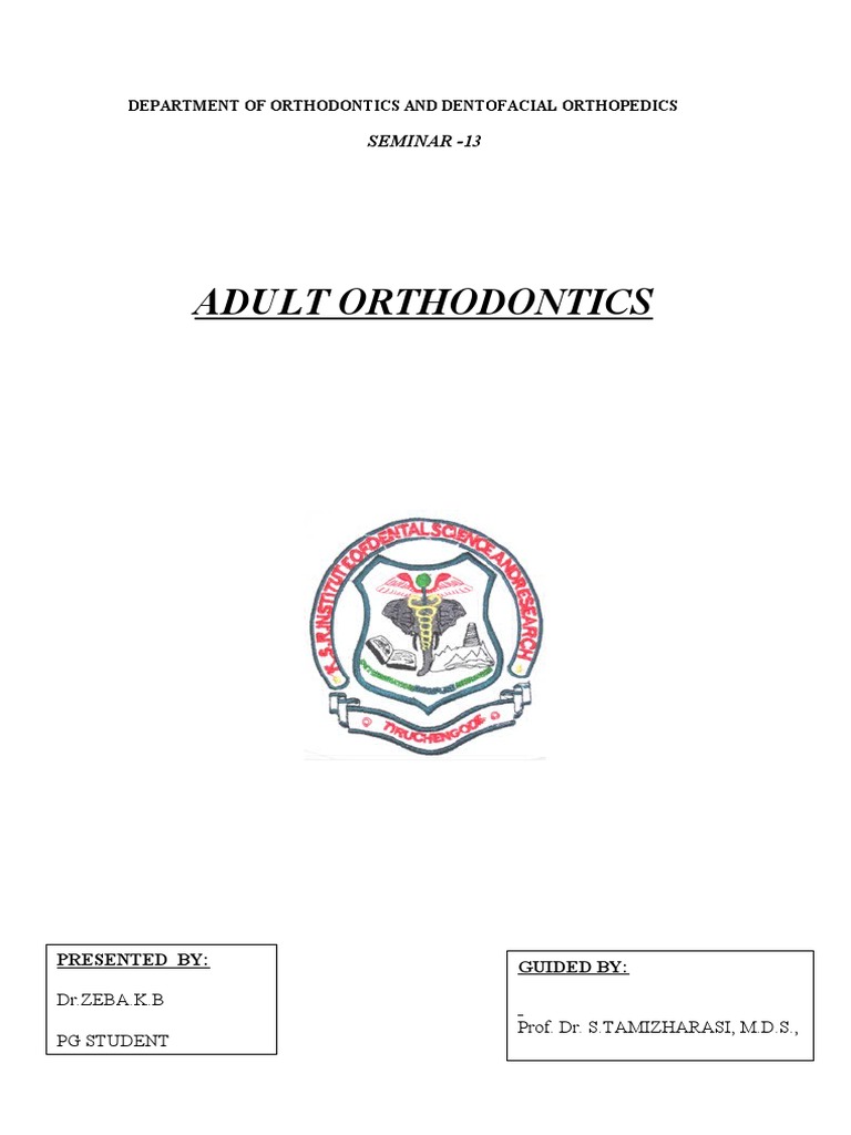 Adult Orthodontics | PDF | Periodontology | Orthodontics