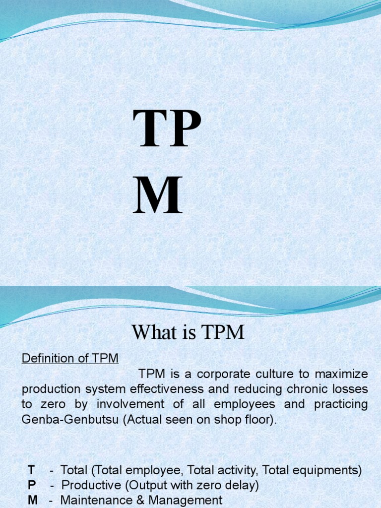 Understanding Total Productive Maintenance | PDF | System ...