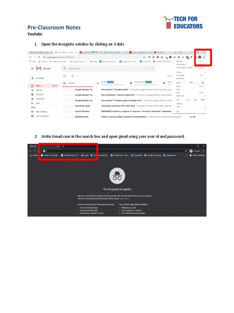 Pre Classroom Notes Youtube 02 PDF | PDF | Computers
