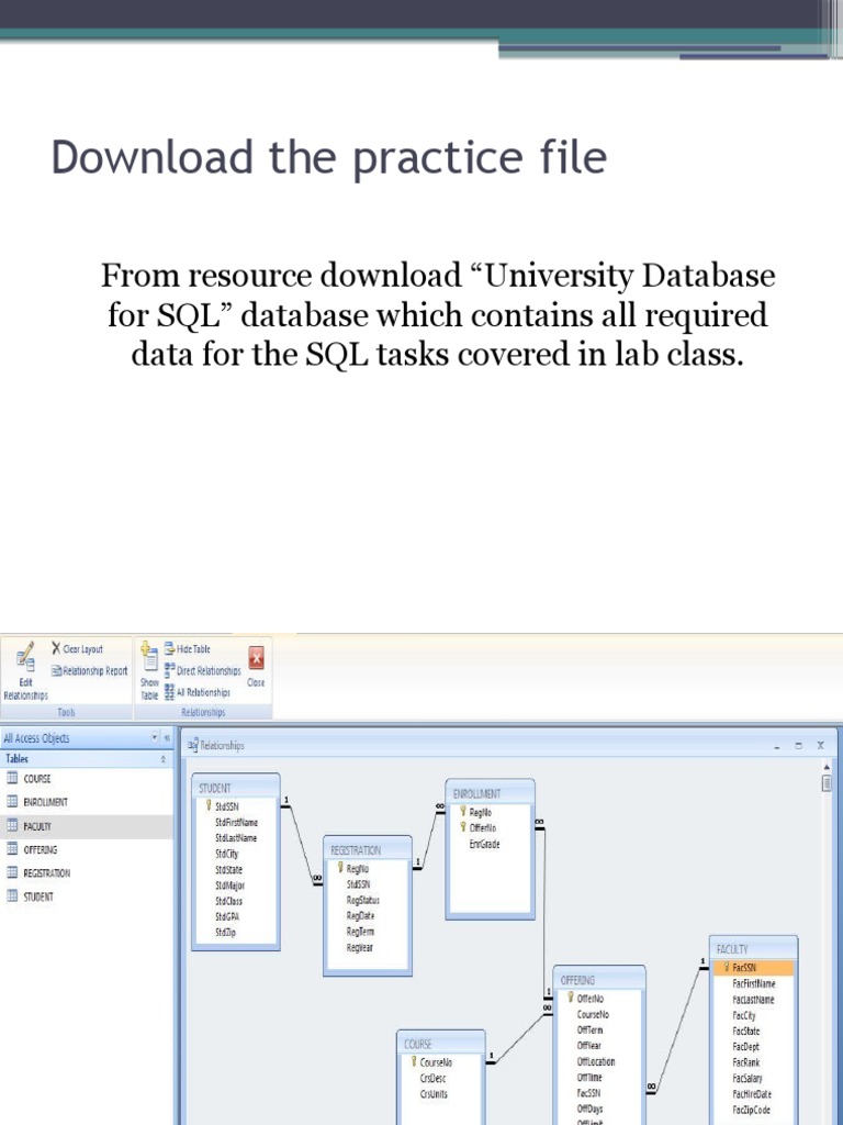The Practice File | PDF | Databases | Sql