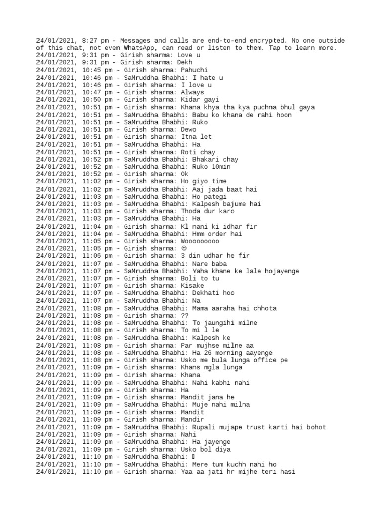 WhatsApp Chat With SaMruddha Bhabhi | PDF