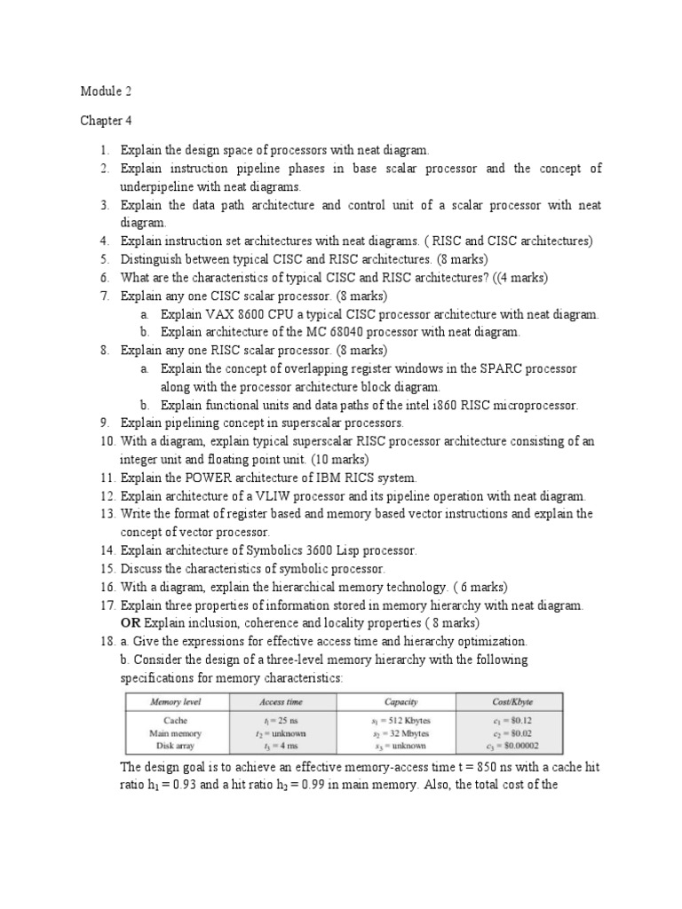 Module 2 QB | PDF | Central Processing Unit | Computer Hardware