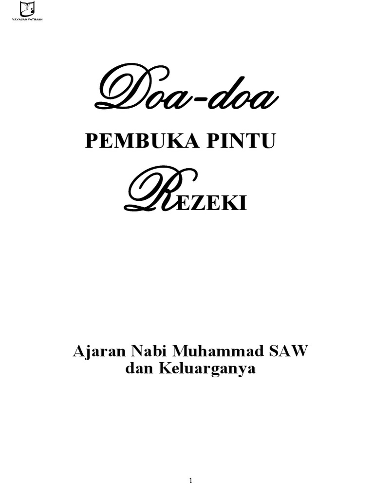 Doa-Doa Pembuka Pintu Rezeki PDF | PDF