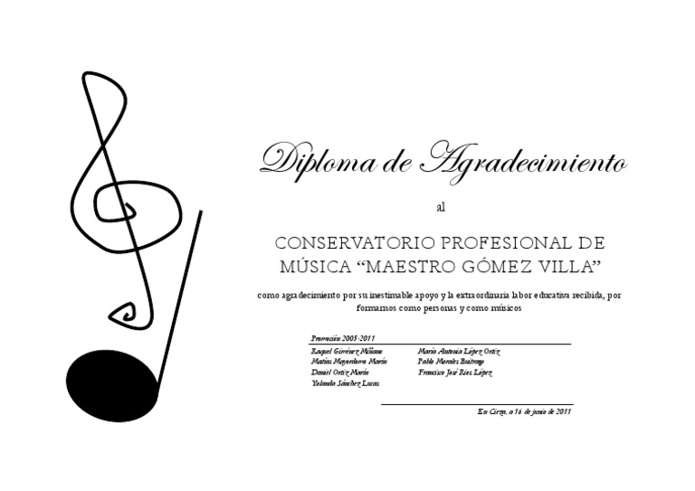 Diploma A Conservatorio | PDF