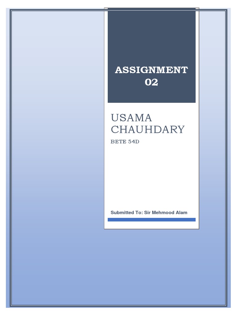 Usama Chauhdary: Assignment 02 | PDF