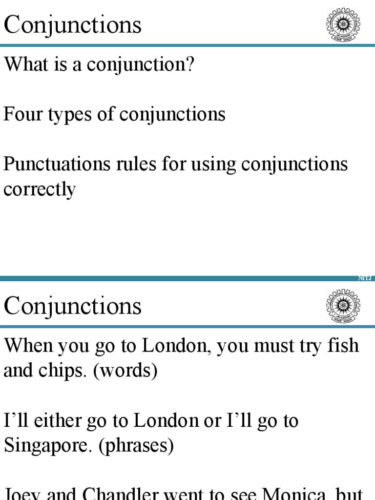 What Is A Conjunction? Four Types of Conjunctions Punctuations Rules ...