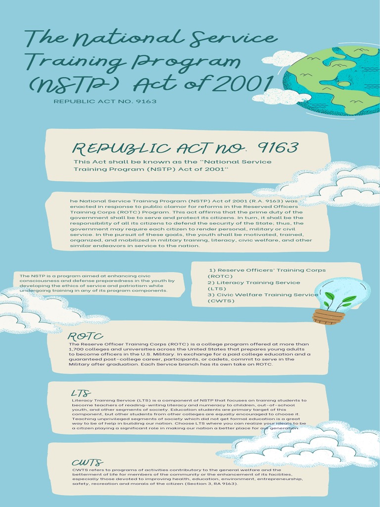 Republic Act No. 9163: The National Service Training Program (NSTP) Act ...