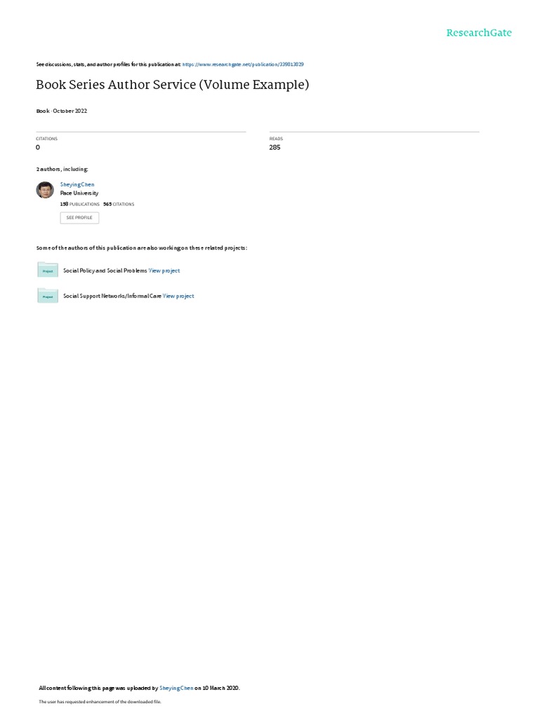 Book Series Author Service (Volume Example) : October 2022 | PDF | Art ...