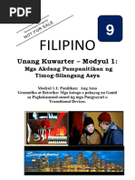 Grade 9 Filipino Module 1st Quarter | PDF